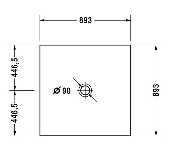 Duravit Duraplan Square Flush Fitted Shower Tray 900 X 900mm