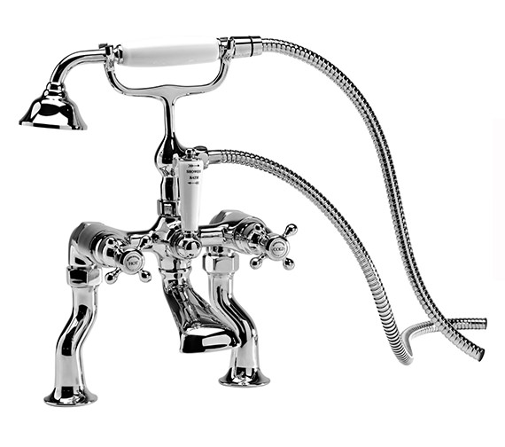 Roper Rhodes Henley Bath Shower Mixer Tap With Handset Chrome-White ...