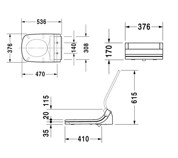Duravit DuraStyle Wall Mounted SensoWash Toilet