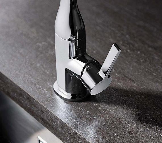 Crosswater Svelte Side Lever Chrome Kitchen Sink Mixer Tap