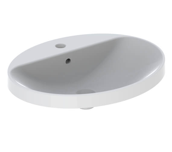 Geberit VariForm Oval Countertop Washbasin White With 1 Tap Hole Bench ...