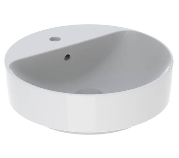 Geberit VariForm 450mm Round Lay-On Basin With Taphole Bench - 500.769.01.2