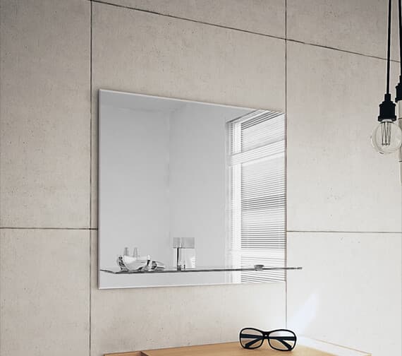 Origins Living Ledge Straight Mirror With 1 Glass Shelf - B004853