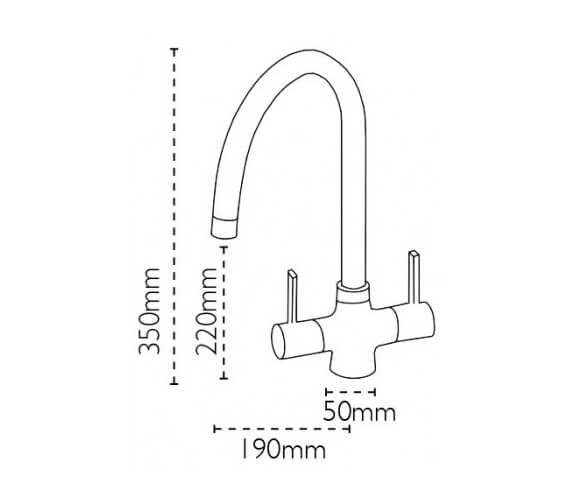 Carron Phoenix Alba Kitchen Sink Mixer Tap - Chrome - 115.0068.379