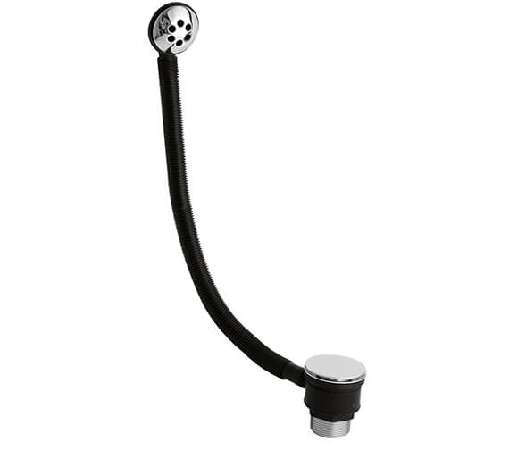 Nuie Push Button Bath Chrome Waste And Overflow - EK321