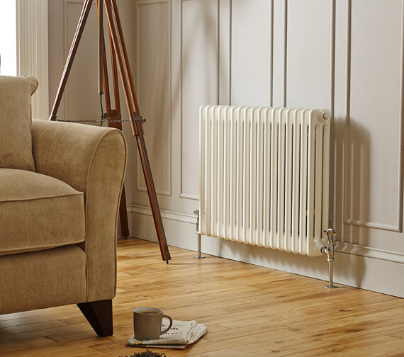 Kartell K-Rad Laser Klassic 2 Column Horizontal White Radiator 600mm High