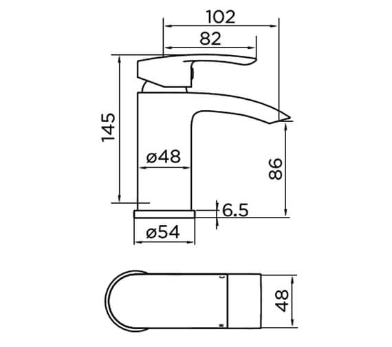 Niagara Portobello Single Lever Basin Mixer Tap Chrome With Waste - 9104