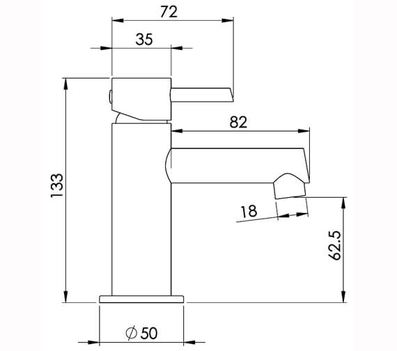 Saneux Cos Mini Basin Mixer Tap - CO202