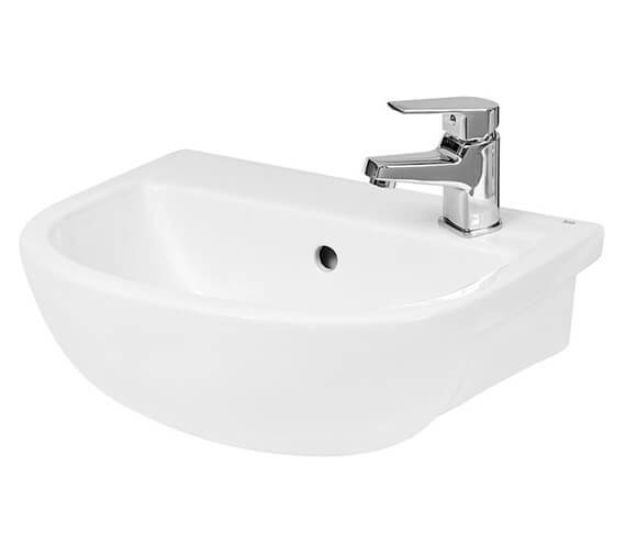 Hudson Reed Oculus Compact Semi Recessed Basin White White - SRB002
