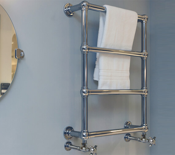 Vogue Ballerina 498 x 748mm Mild steel Traditional Towel Rail Chrome ...