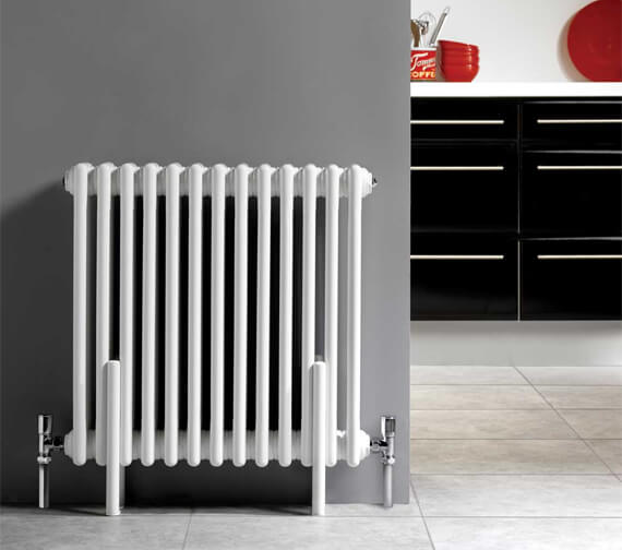Hudson Reed Colosseum 606 x 600mm Traditional Triple Column Radiator White