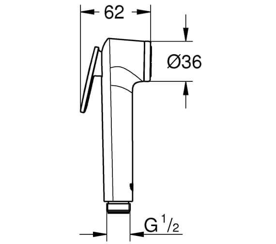 Grohe Tempesta-F 1 Spray Chrome Hand shower