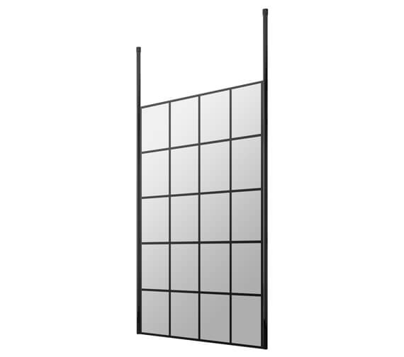 Hudson Reed Black Frame Shower Screen And Ceiling Post - BFCP070