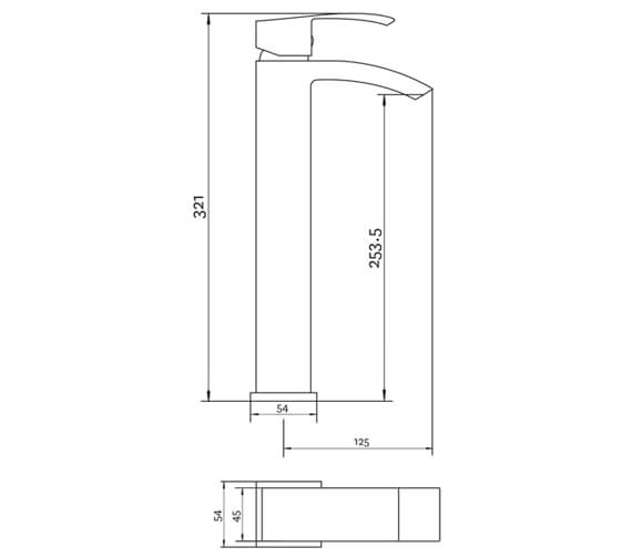 Deva Swoop MK2 Mono Basin Mixer Tap - SWO2313