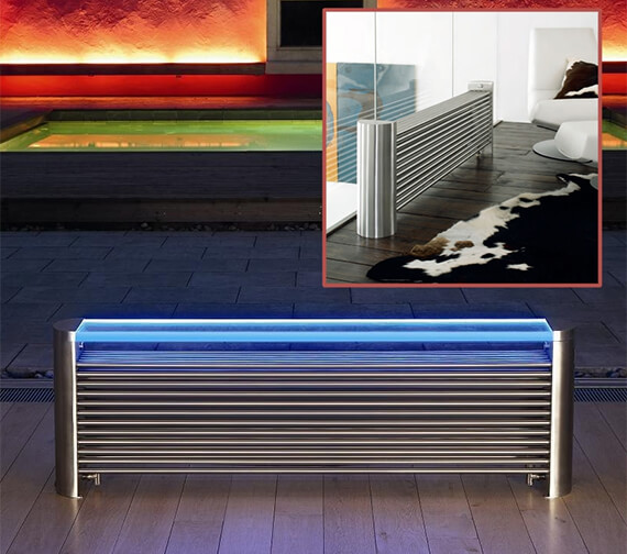 Aeon Ottoman 500mm High Floor Standing Stainless Steel Designer ...