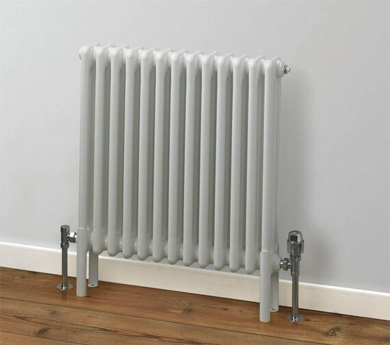 MHS Rads 2 Rails Fitzrovia Horizontal 3 Column - 500mm High White ...
