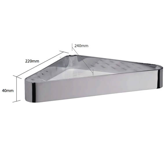 Roper Rhodes Halo Chrome Large Corner Basket - RB40.02.