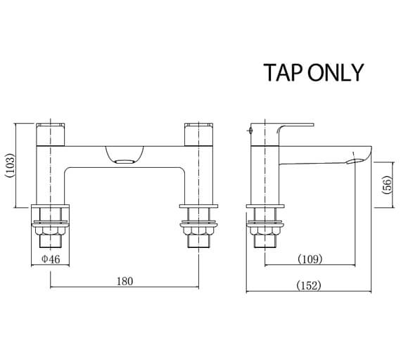 Kartell K-Vit Mirage Chrome Bath Mixer Tap.