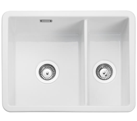Rangemaster Rustique 595 x 460mm Fire Clay Ceramic Inset Sink - CRUB3216WH/