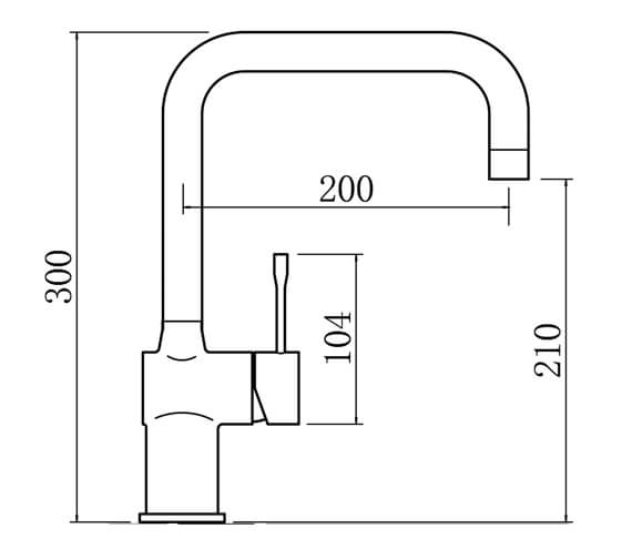 Clearwater Zodiac Single Lever U Shape Kitchen Mixer Tap - ZO3CP