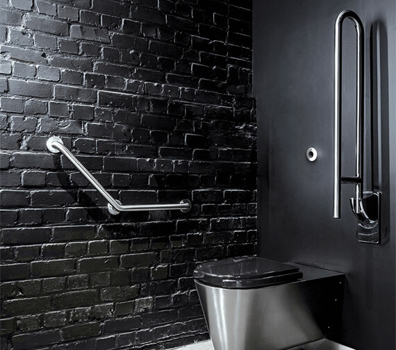 Delabie Stainless-Steel Drop-Down Rail