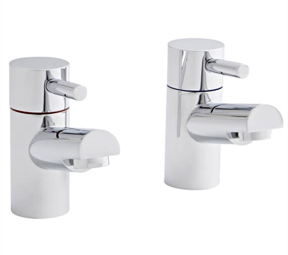 Kartell K-Vit Plan Chrome Basin Pillar Taps