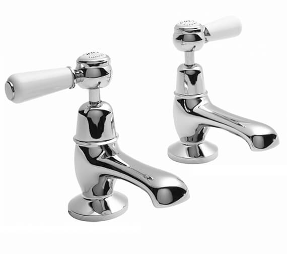 Bayswater Chrome Basin Taps With Lever Handle
