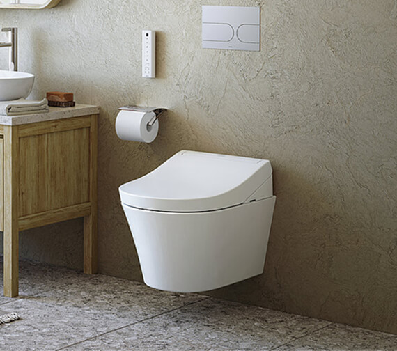 Toto NC Wall Hung WC Pan And RG Lite Washlet Seat Side Connection With ...