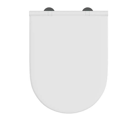 Heritage Stamford White Rimless Wall Hung Pan With Soft Close Seat