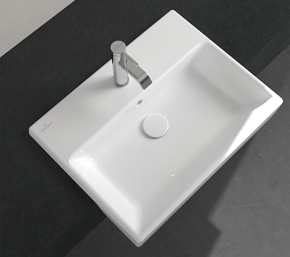 Villeroy And Boch Memento 550 x 160mm Semi-Recessed Basin.