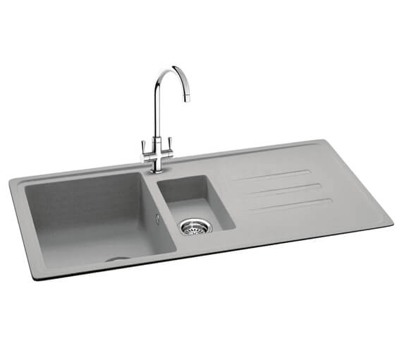 Carron Phoenix Debut 150 Jet Black 1.5 Bowl Inset Kitchen Sink - 114. ...