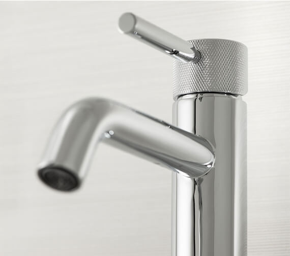 Vado Origins Chrome Knurled Handle Slimline Mono Basin Mixer Tap