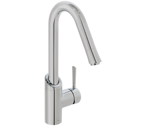 Vado Kori Chrome Mono Kitchen Sink Mixer Tap With Swivel Spout