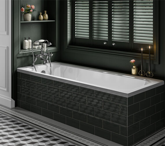 Trojan Art Deco 1700 x 700mm Encapsulated Baseboard Bath White - B002397