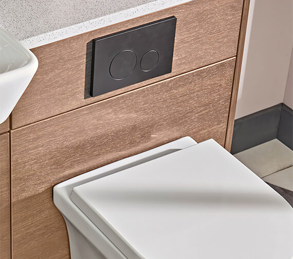 Tavistock Matt Black 210 x 137mm Circle Dual Flush Plate