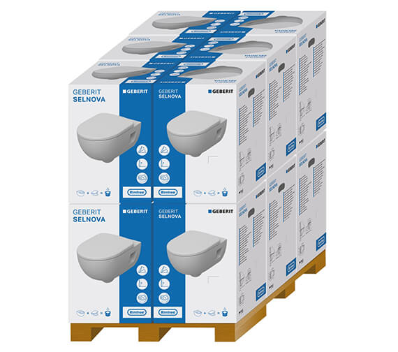 Geberit Selnova Grab And Go 360 x 530mm Wall Hung WC Rim-Free Toilet ...