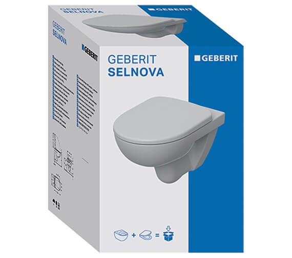 Geberit Selnova Round Grab And Go 355 x 530mm Wall Hung Washdown WC ...