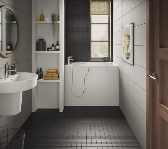 Trojan Freedom Mini 1060 x 660mm Easy Access Walk In Bath White