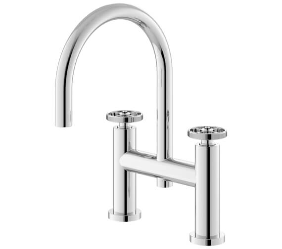 Hudson Reed Revolution Industrial Deck Mounted Bath Shower Mixer Tap ...