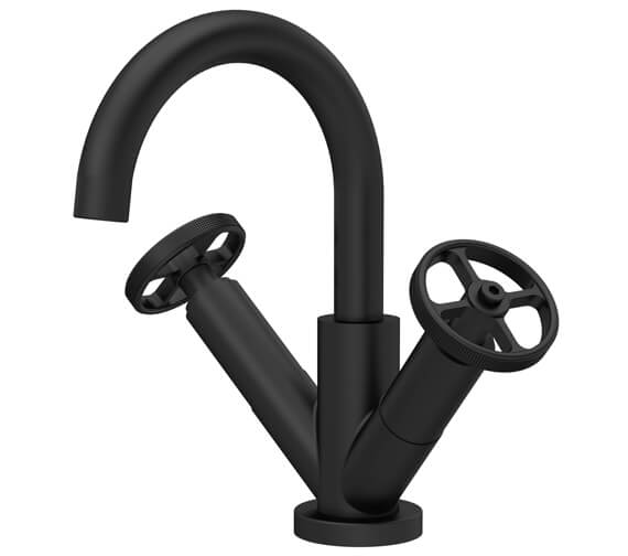 Hudson Reed Revolution Industrial Dual Handle Mono Basin Mixer Tap ...