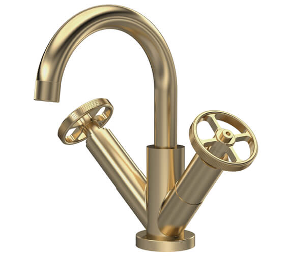 Hudson Reed Revolution Industrial Dual Handle Mono Basin Mixer Tap ...