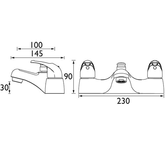 Bristan Java Chrome Bath Shower Mixer Tap - J Bsm C