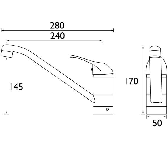 Bristan Java Easyfit Chrome Single Flow Kitchen Sink Mixer Tap