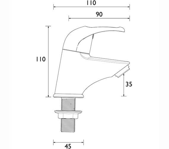 Bristan Java Chrome Basin Taps - J 1-2 C