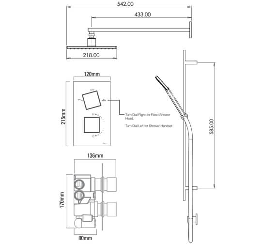 Tavistock Index Concealed Dual Function Shower Set - SND1610