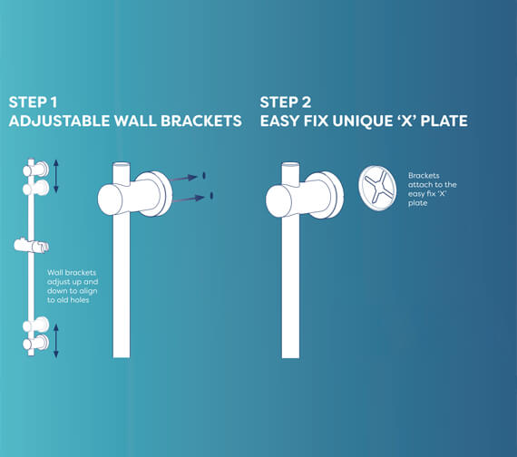 Croydex Flexi-Fix Three Function Chrome Shower Set