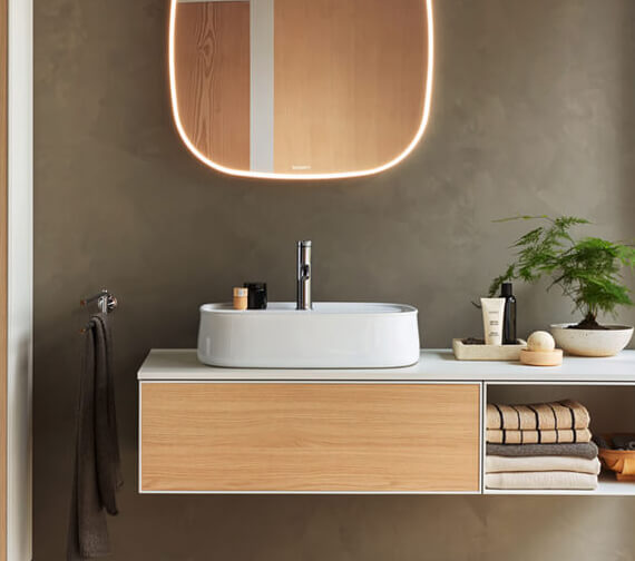 Duravit Zencha 550 x 390mm Ground Washbowl With Tap Platform And Waste ...