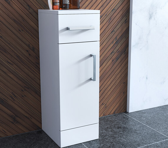 Nuie Mayford 250mm Wide Cupboard White Furniture Unit - PRC171