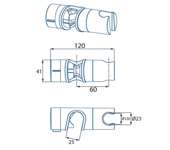 Croydex Universal Riser Rail Slider