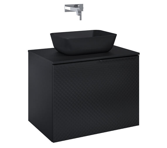 Royo Glam 540mm High Single Drawer Wall Hung Vanity Unit - RO168386.